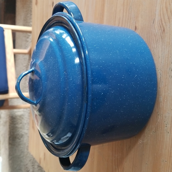 Kitchen | Vintage Splatter Enamel Ware Stock Pot | Poshmark